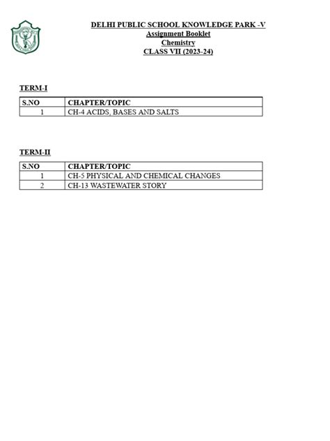 Chemistry Assignment Class 7 Pdf Sewage Treatment Chemistry