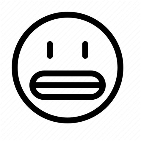 Grimacing Emoji Face Emoticon Cringe Teeth Awkward Icon