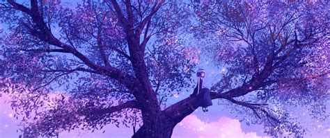 Anime Girl Purple Background Discount Wholesale