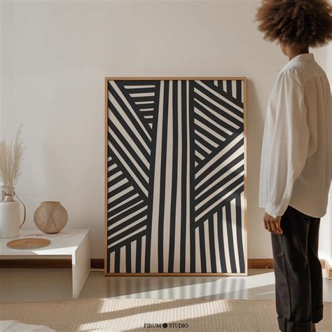 Minimal Stripes Art Print Abstract Lines Modern Living Room Wall Art