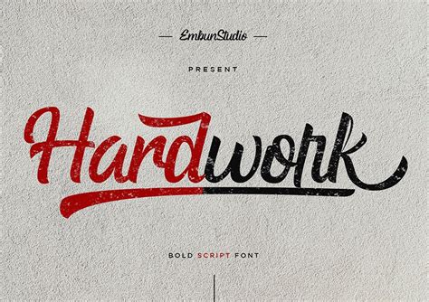 Hardwork Bold Script Font Free Design Resources