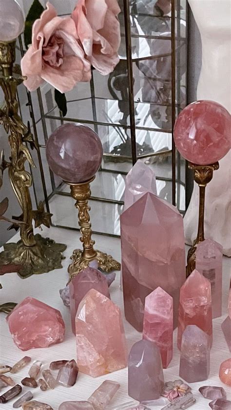 Rose Quartz Altar Ideas Rose Quartz Altar Decor Pink Crystal Decor