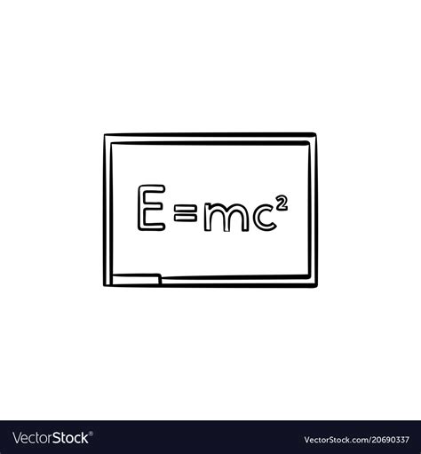 E Equal Mc 2 Hand Drawn Sketch Icon Royalty Free Vector