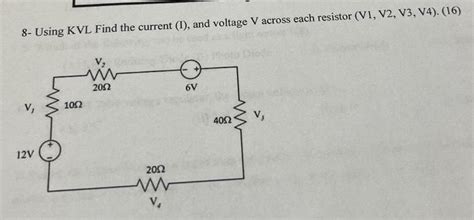 Solved Using KVL Find The Currents In Each Loop And Chegg Com