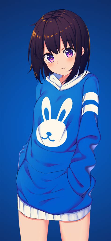 1125x2436 Blue Bunny Girl Anime 4k Iphone Xsiphone 10iphone X Hd 4k