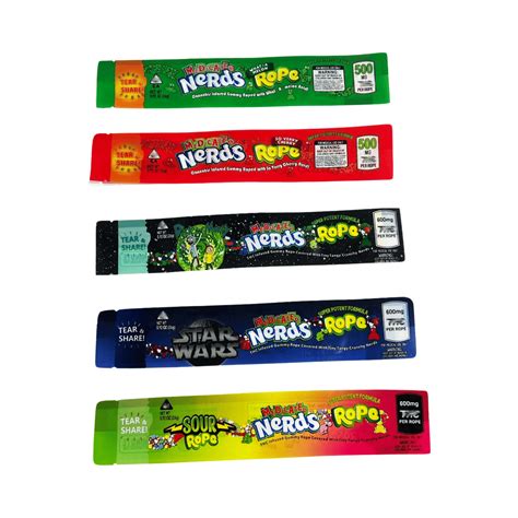 Edible Medicated Nerd Rope Mylar Bags You Chose Flavors Empty Bags