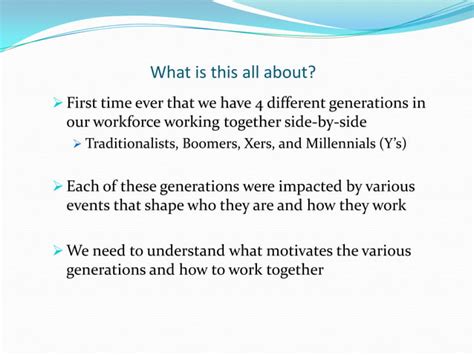 Generational Differences Presentation Pptx