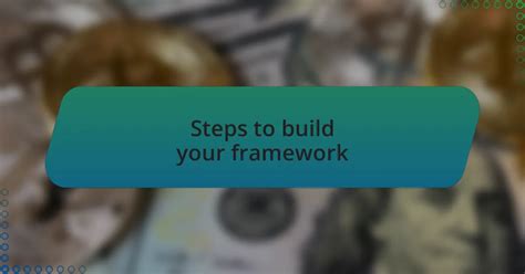 How I Build A Market Analysis Framework •