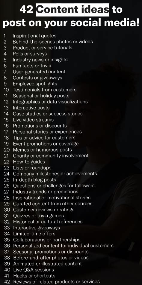 70 Killer Content Ideas To Post On Social Media Artofit