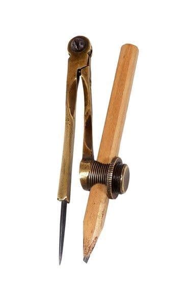 Vintage Old School Days English Solid Brass Helix Patent Drawing Pencil