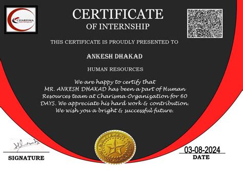 Charismaorganization Manendrasir Indore Hr Internship Ankesh Dhakad