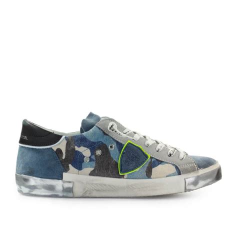 Buy Philippe Model Prsx Camouflage Blue Sneaker At 6 Off Editorialist