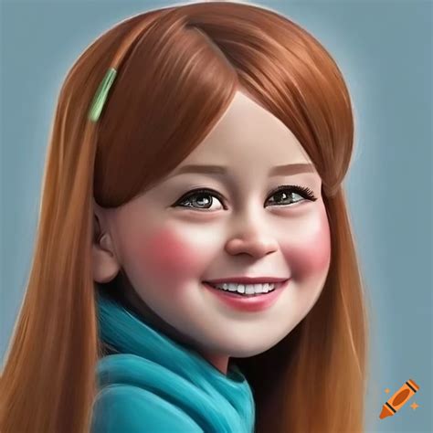 Realistic Portrait Of Mabel Pines From Gravity Falls
