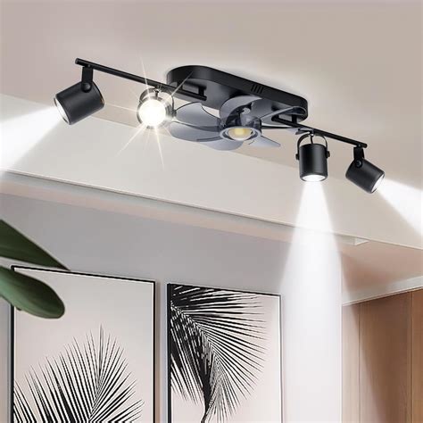Ceiling Fan With Lights Black Track Lighting With Ceiling Fan