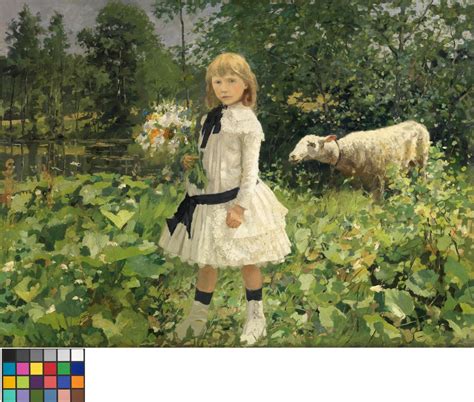 Portrait De Mlle Strobbe Huile Sur Toile Estampe Dart