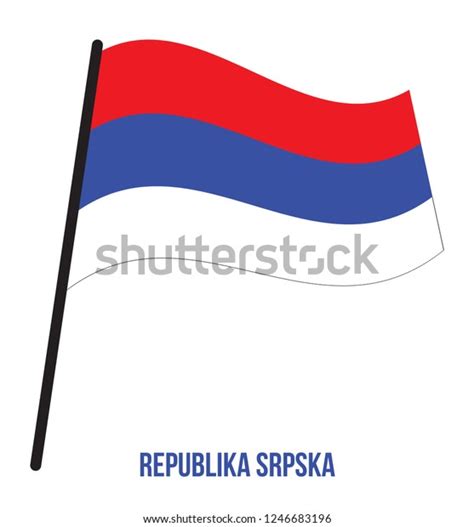 Republika Srpska Flag Waving Vector Illustration Vector De Stock