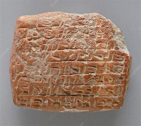 Clay Tablet With Cuneiform Inscription Stock Image C027 8981