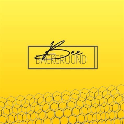Premium Vector Bee Background Orange Yellow Gradient Hexagonal
