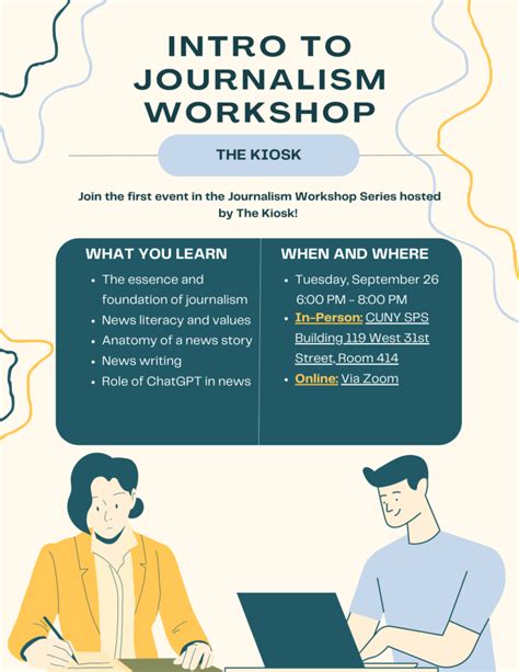 Fall 2023 Journalism Workshop Series The Kiosk