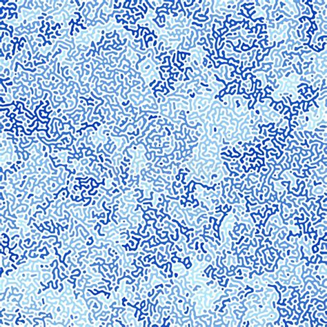 Abstract Blue Water Reaction Diffusion Psychedelic Pattern Background Organic Line Art