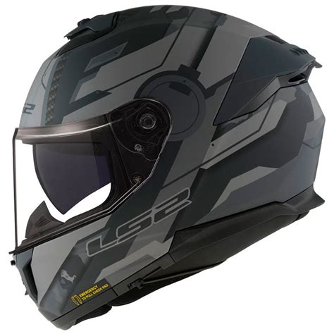 Capacete Fechado Ls2 Stream 2 Ff808 Shadow Fosco Titanium Cinza