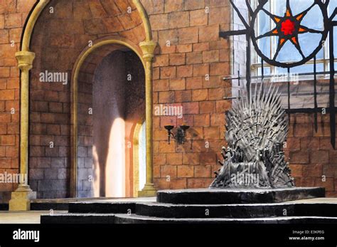 Iron Throne In The Throne Room Of The Great Hall Kings Landing Game