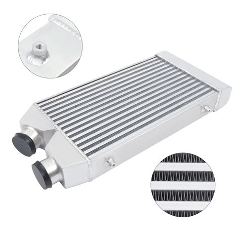 Universal Aluminum Intercooler Front Mount 2 5 Inletandoutlet Same One Side Ebay