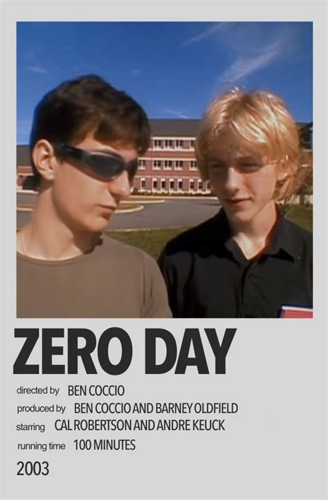 Zero Day Zero Day Poster Movie Zero Day 2003 Y Series