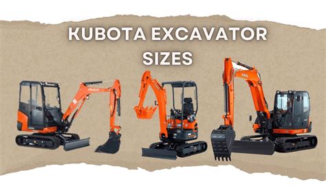Mini Kubota Excavator Sizes Size Chartsandspecifications