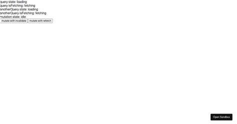 React Query Invalidate Codesandbox