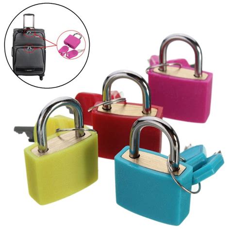Travel Mini Brass Padlock With 2 Keys Set Luggage Suitcase Bag Safe Secure Lock