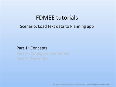 fdmee tutorial part 1 ppt
