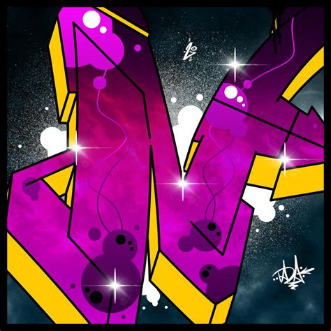 Bubble Graffiti Letter N