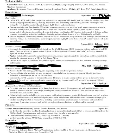Data Analyst Resume Feedback Attached Is A Jd Of Similar Roles Ive