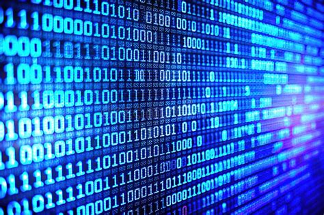 Abstract Blue Binary Code Glitch Screen A Futuristic Digital Art