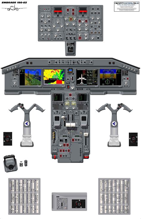 Embraer 190 E2 Jet Cockpit Poster Etsy