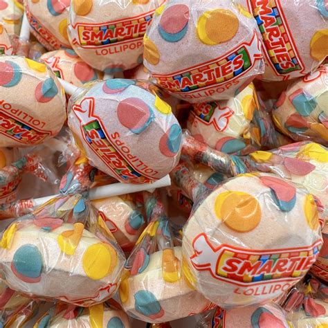 Smarties Lollipops Original Flavor 1 Pound Bag Approximately 50 Count Individually Wrapped