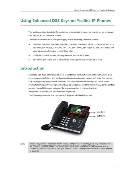Using Enhanced Dss Keys On Yealink Ip Phones Pdf Parameter