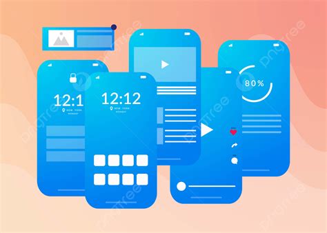 Background Latar Belakang Desain Tampilan Panel Gradien Ui Ux Desain
