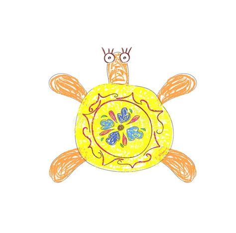 Yellow Turtle Vector Stock Vector Illustration Of Happy 33935155