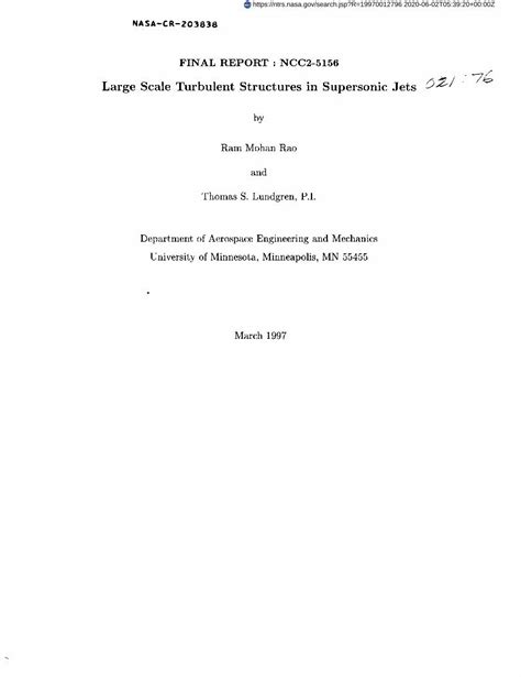 Pdf Large Scale Turbulent Structures In Supersonic Jetslarge Scale