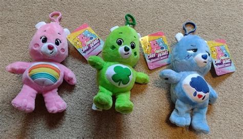 Care Bears Plush Bag Clip Bundle Cheer Grumpy Goodluck New With