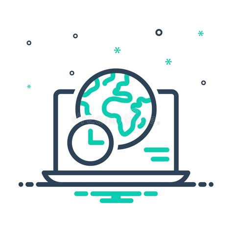 mix icon for utc global and planted stock vector illustration of