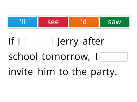 First And Second Conditional Missing Word
