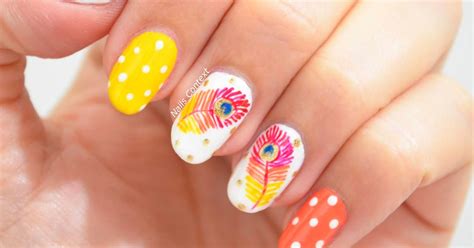 Nails Context Fall Inspired Peacock Feathers