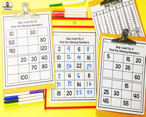 Skip Counting Missing Numbers Worksheet Etsy