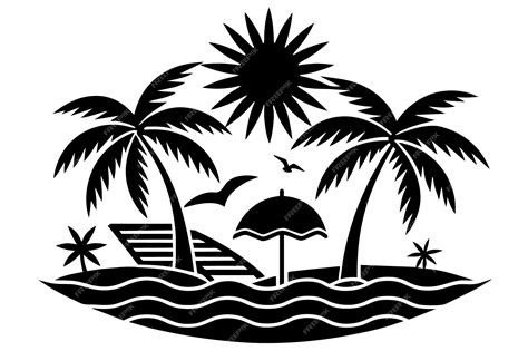 Premium Vector Ummer Minimalist Vector Illustration Silhouetted On