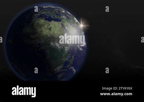 A Seamless Looping D Animation Of The Earth Rotating The Earth Graphic Is Offset To The Left