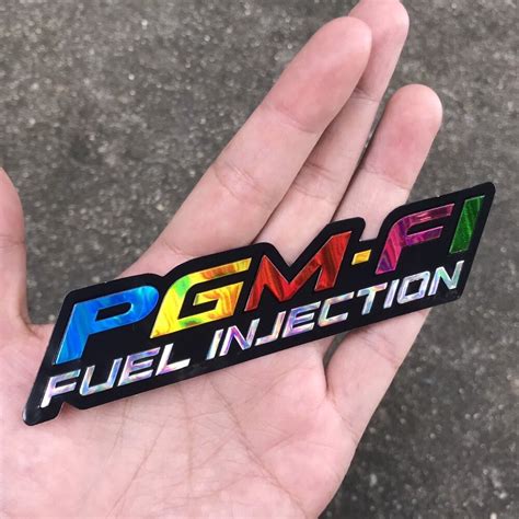 สติ๊กเกอร์ Pgm Fi Fuel Injection สติกเกอร์ 2ชิ้น Pgm Fi Honda แต่งรถ ติดรถ มอเตอร์ไซค์ รถซิ่ง