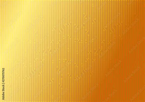 Gold Circuit Microchip Technology Background Modern And Hi Tech Concept Vector Illustration